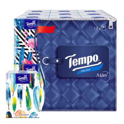 Tempo Mini Handkerchief Paper Towel Soft Delicate 4-layer Thick Tissue ...