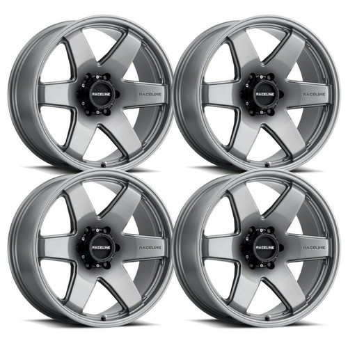 (Set-4) Raceline Addict Greystone 16X8 5X139.7 0mm wheels rims 16 inch ...
