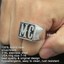 316L Stainless Steel Inital MC Ring Silver MotorCycle Men's Biker Band ...