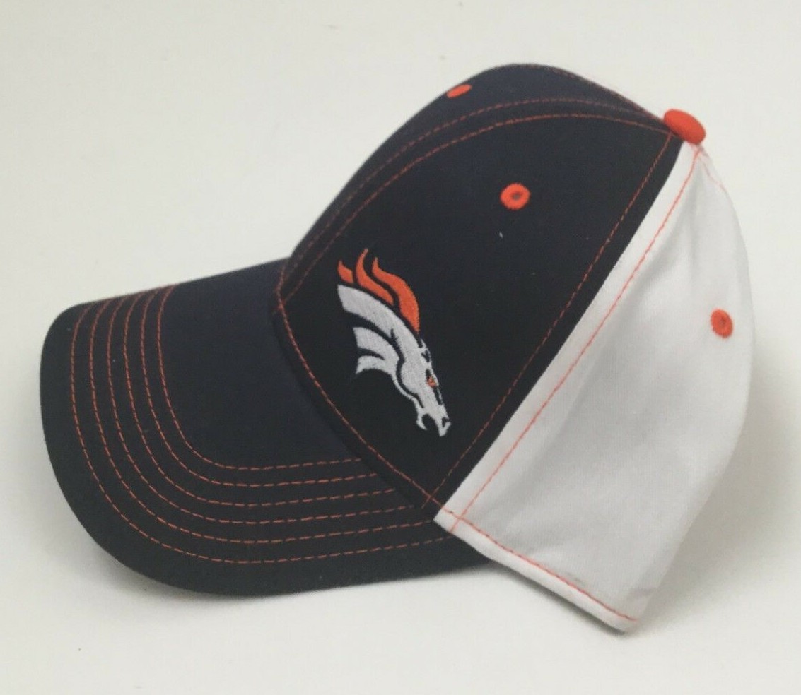 Denver Broncos Baseball Cap Blue White Strapback Orange Stitch Verizon ...