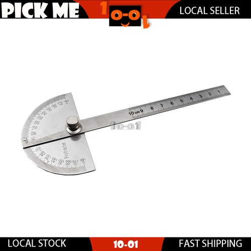 Stainless Steel Round Angle Finder Ruler 180° Protractor Craftsman ...