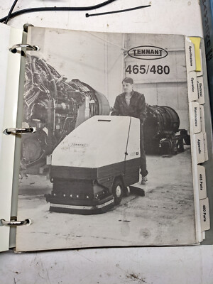 TENNANT MAINTENANCE EQUIPMENT MANUAL PARTS LIST BOOK 465 480 1989 MM184 ...