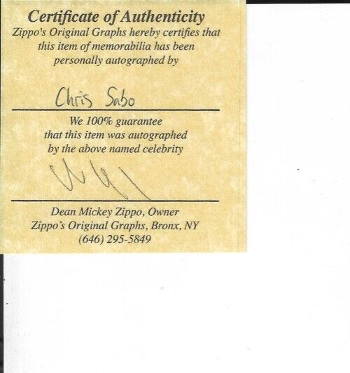 CINCINNATI REDS signed CHRIS SABO - Cut Magazine Page - AUTHENTIC | eBay