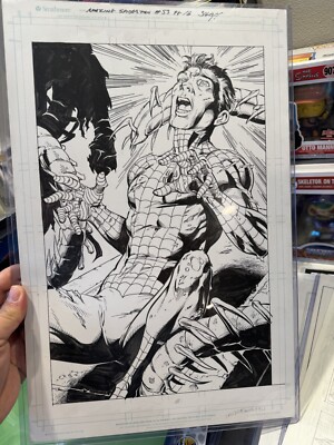MARK BAGLEY / JOHN DELL AMAZING SPIDERMAN ISSUE 53 PAGE 16 Signed By ...