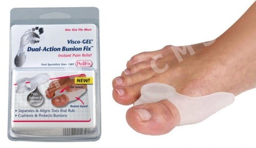 PediFix Visco-Gel Dual Action Bunion Fix Shield Toe Separator Spacer ...