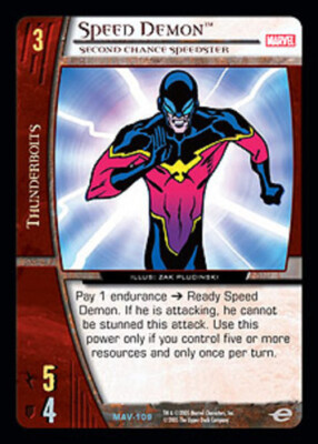 VS System: Speed Demon, Second Chance Speedster [Played] Marvel The ...