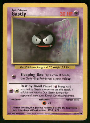 Gastly HP 050/102 Base Set Pokemon Card | eBay
