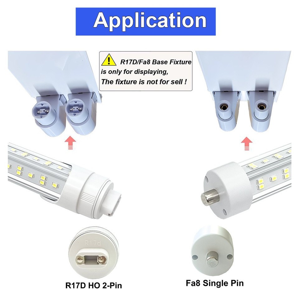 12/25 Pack 8' Dual Pin Led Light Tube 8 Foot Led Shop Lights 8 Ft LED ...