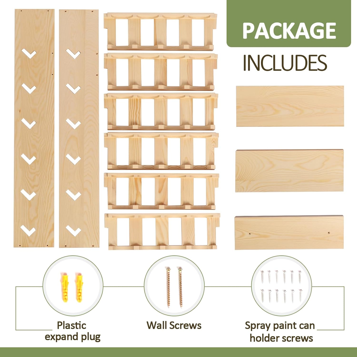6 Tier 24 Can Spray Paint or Lube Can Wall Mount Storage Holder Rack ...