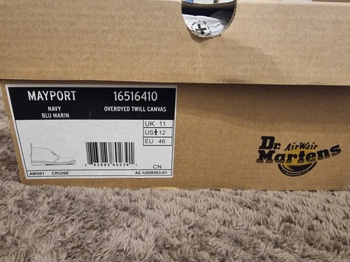 Dr Martens Mayport Size UK 11 Blue Overdyed Twill Lace Up Desert Boots ...