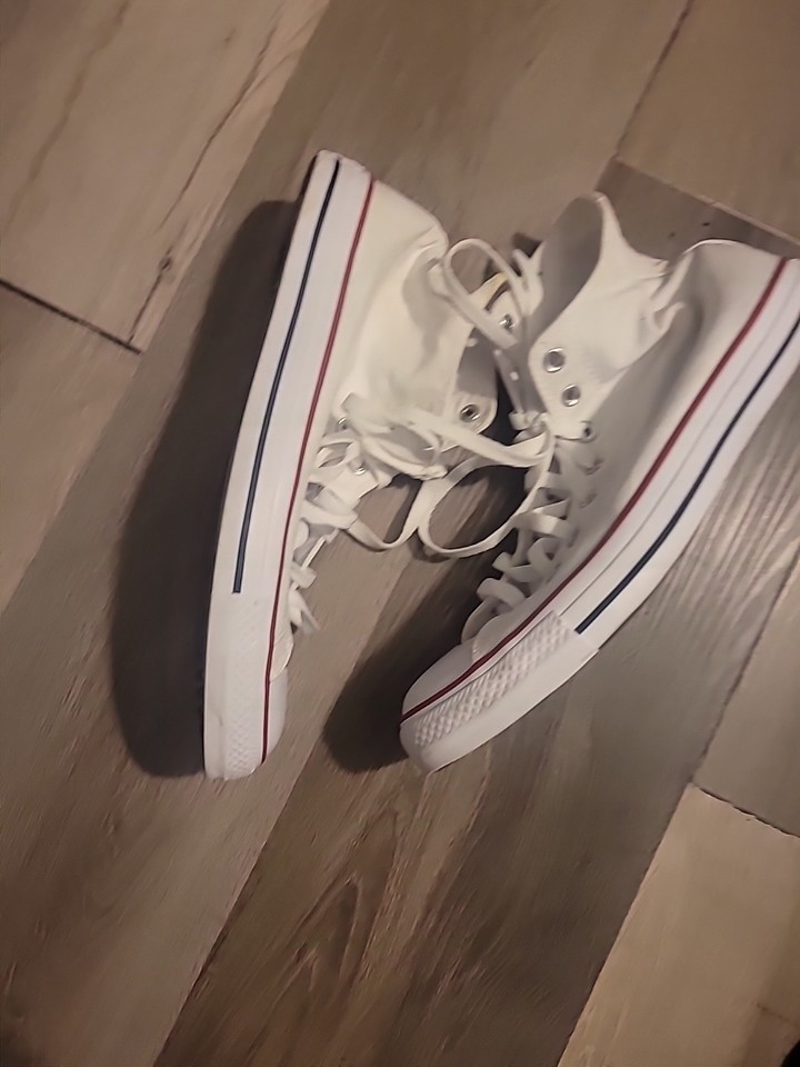 Men Coverse Chuck Taylor Sz 10 White Used No Box | eBay