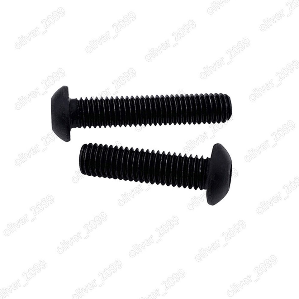 M7 Hex Socket Bolts Button Head Screws Black 12.9 Steel Length 12 ...