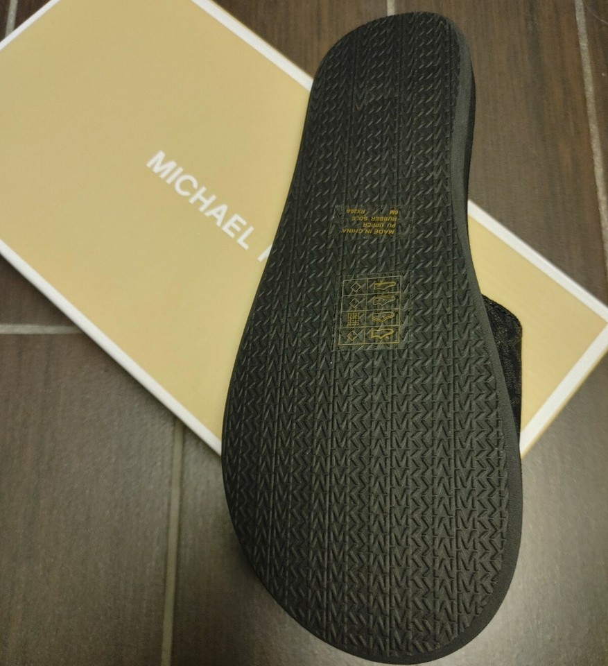 Michael Kors SLIDES Wade Adjustable MK Logo slide Sandal shoes CHOOSE ...