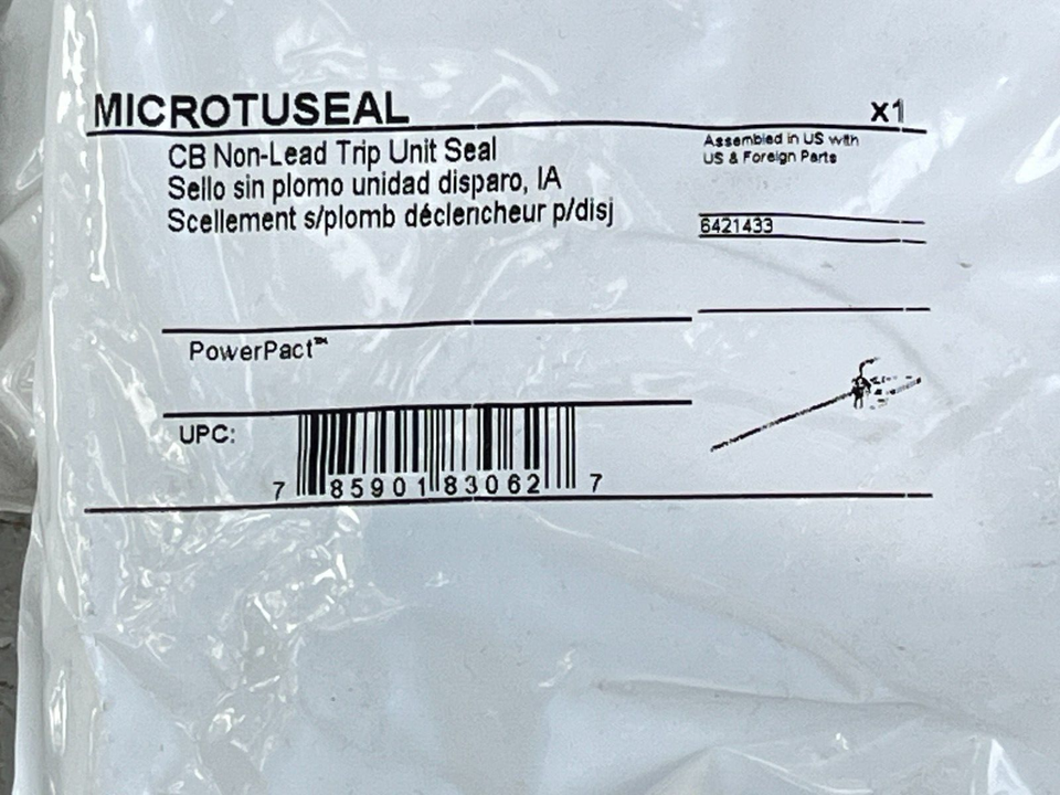 TWENTY Schneider MICROTUSEAL, POWERPACT MICROLOGIC TRIP UNIT. SEAL 6 ...