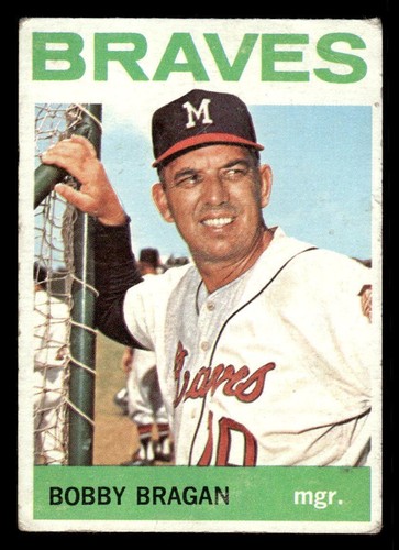 1964 TOPPS BOBBY BRAGAN 506 GOOD BASEBALL MILWAUKEE BRAVES | eBay