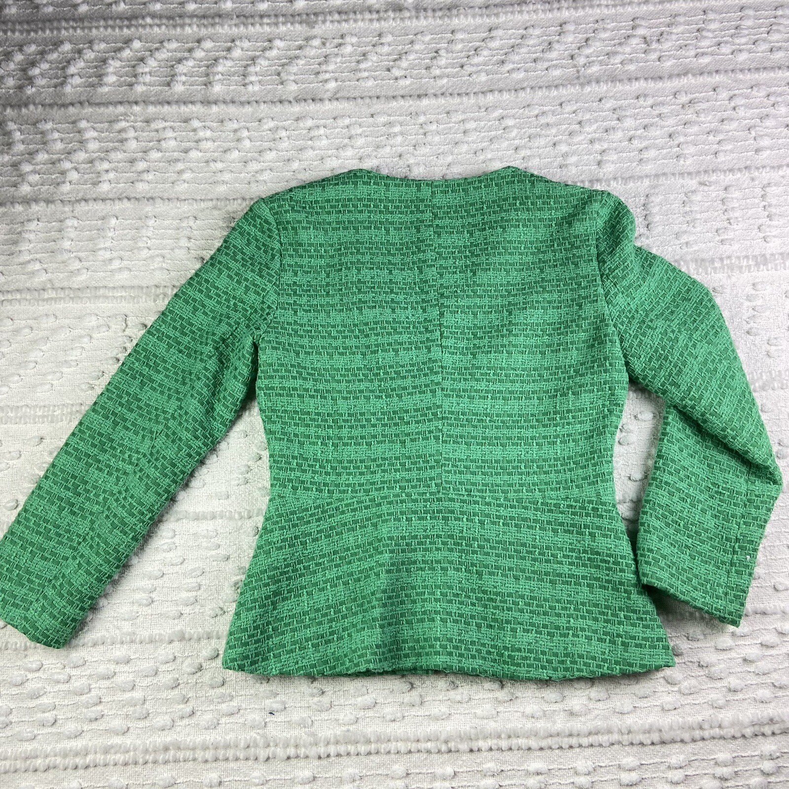 Maje Vivette Tweed Green Jacket Gold Buttons Pockets … - Gem