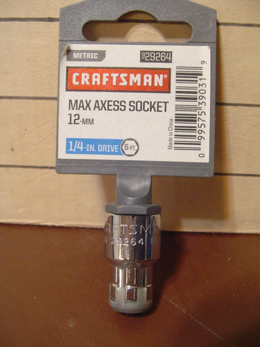 NEW CRAFTSMAN Max Axess 1/4” Drive 12mm 6 Pt Go-Thru Pass-Through ...