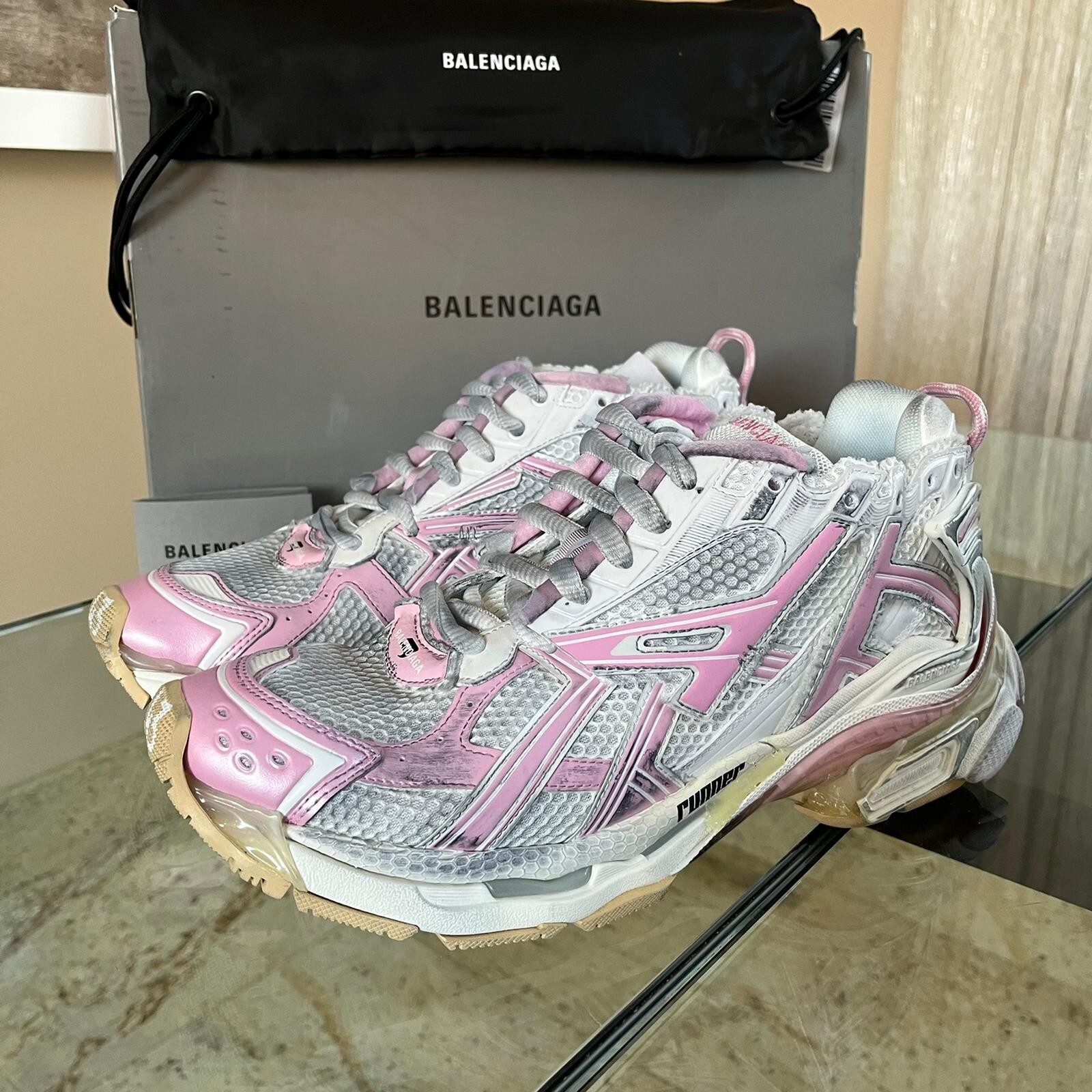 Balenciaga , Caged Mesh Runner in Pink & White , BNWB 42 IT | eBay