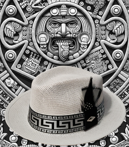 Men Custom Aztec Chicano Chicana Mexicano Viejo White Lowrider Hat ...