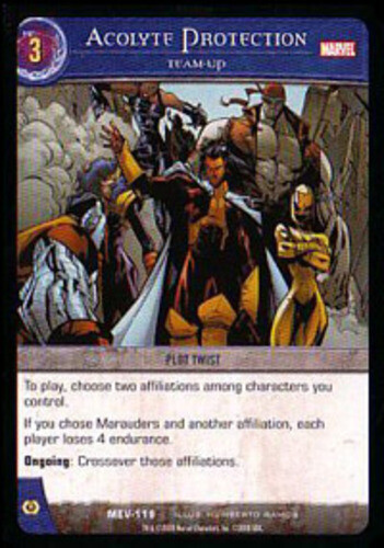VS System: Acolyte Protection, Team-Up [Played] Marvel Evolution TCG ...