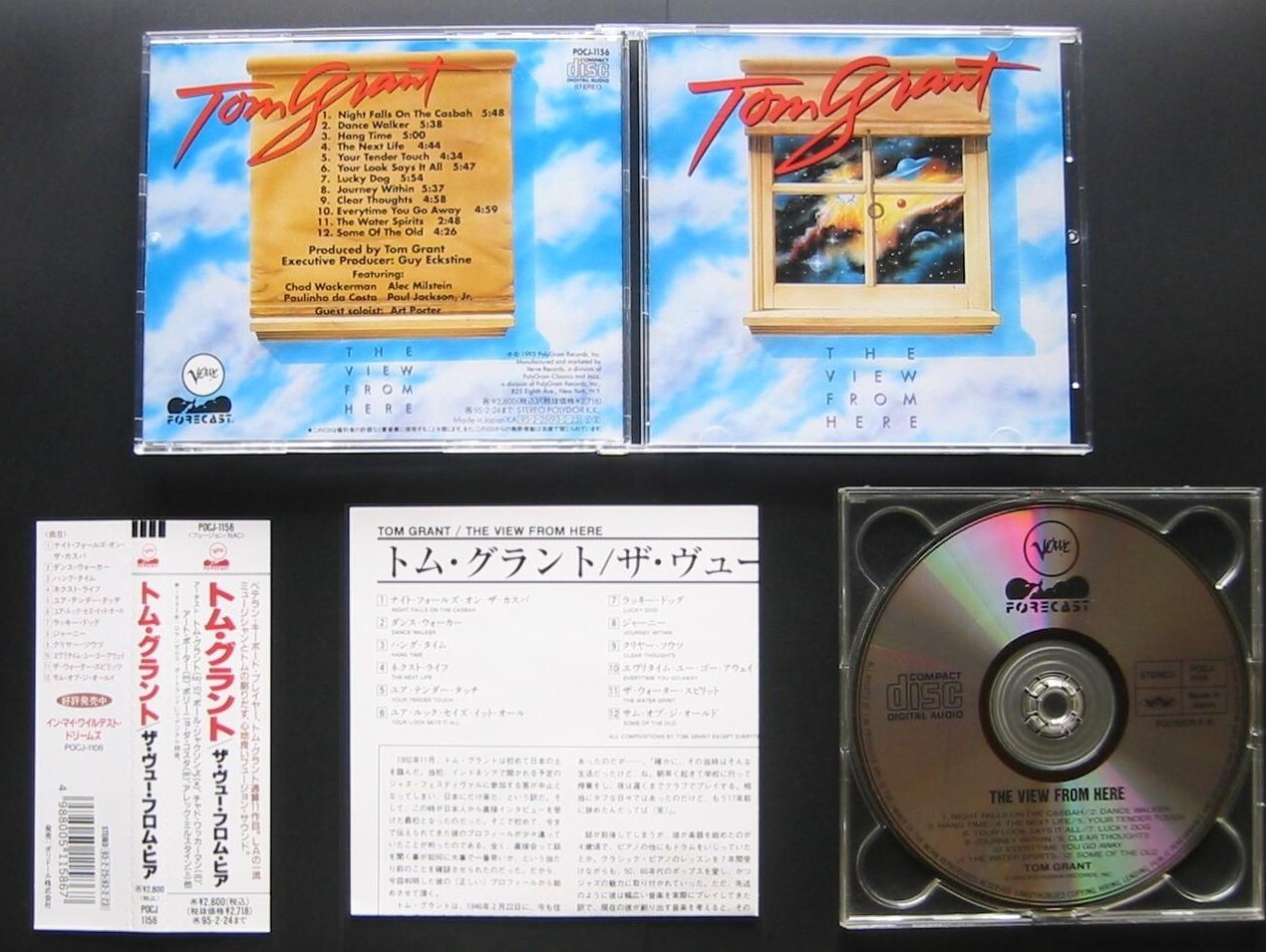 TOM GRANT The View From Here 1993 JAPAN CD OBI FUSION Chad Wackerman ...