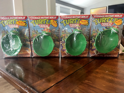 TEENAGE MUTANT NINJA TURTLES Cereal-SEALED Box Bowl FULL Set also ...