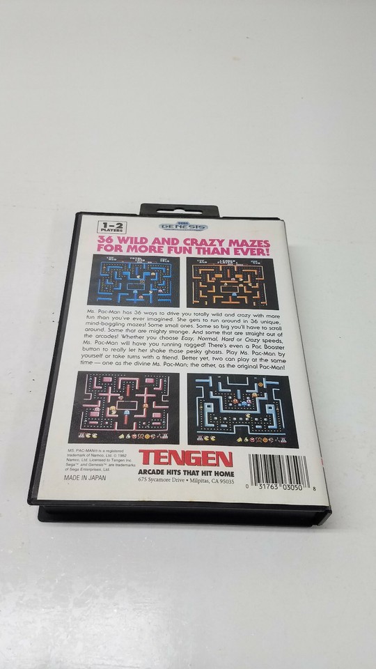 MS PACMAN PAC-MAN Sega Genesis TESTED WORKING GAME CASE NO MANUAL | eBay