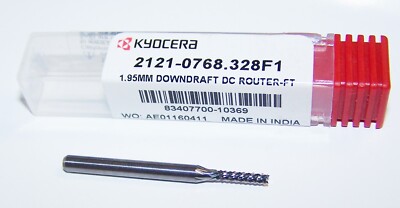 1.95mm (.0768") CARBIDE DIAMOND CUT ROUTER BURR DOWNCUT KYOCERA 2121 ...