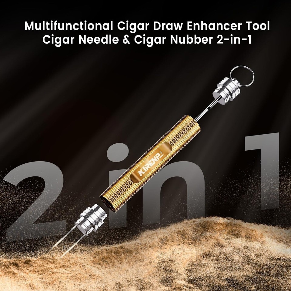 2-Pack Cigar Draw Enhancer Tool, Cigar Poker & Cigar Nubber 2-In-1 ...