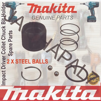 Makita Impact Driver Replacement Collet Chuck Bit Holder genuine Spare ...