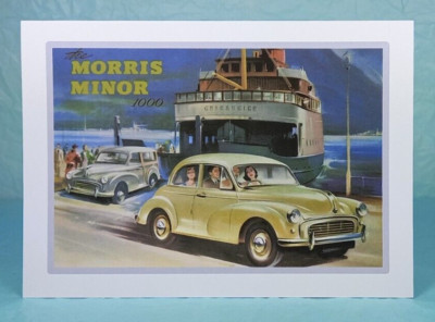 MORRIS MINOR 1000 - GREETING CARD - Classic Car Memorabilia - Blank ...