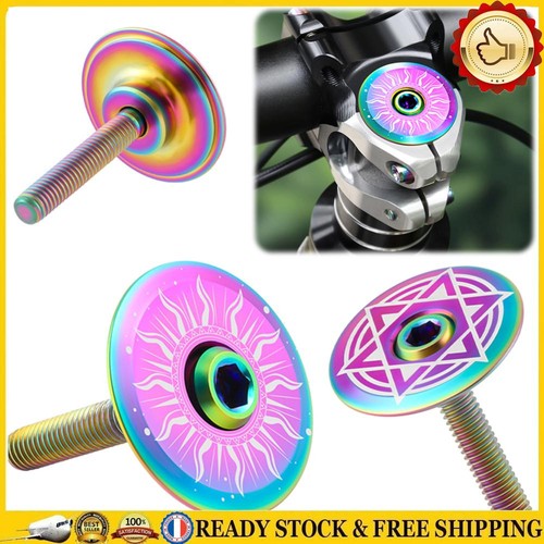 Titanium Headset Stem Top Cap with Bolt M6 MTB Headset Top Cap Bike ...