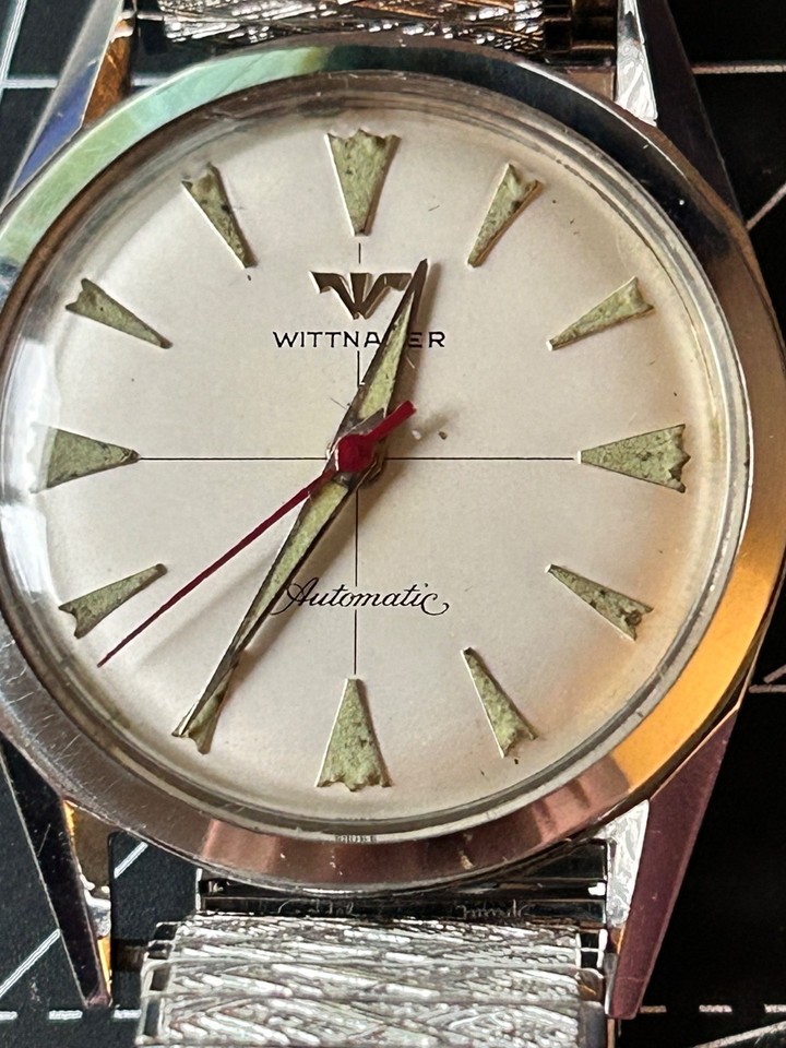 vtg wittnauer automatic 2356-11sn 3757769 watch runs speidal band gf ...