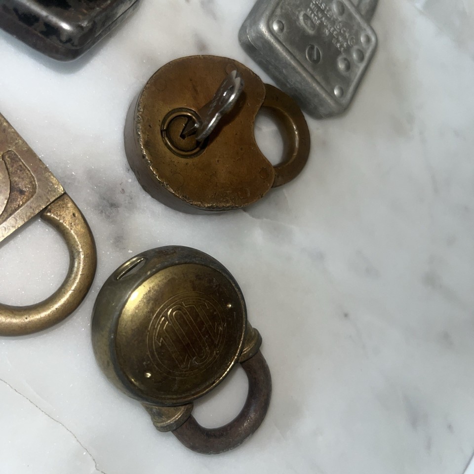 Antique & Vintage Miniature Padlock Collection Locks With Assorted ...