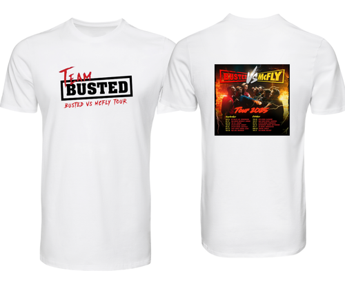 Team Busted T Shirt Busted Vs McFly 2025 Tour Unisex Uk Concert Fan Tee ...