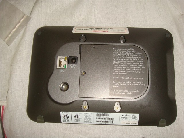 Technicolor XFINITY iControl TCA203COM Home Automation Touchscreen ...