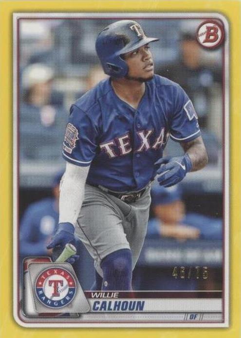 2020 Bowman - Willie Calhoun #14 Yellow /75 for sale online | eBay