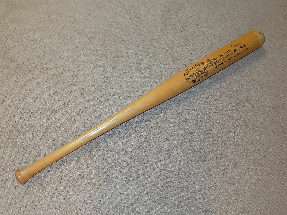 Heinie Groh H&B 1922 World Series Game Bat New York Giants Cincinnati ...