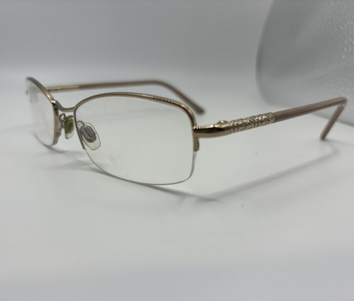 Burberry Eyeglasses 1210 1129 Gold Half Rim Frame Italy 53[]18 135 ...