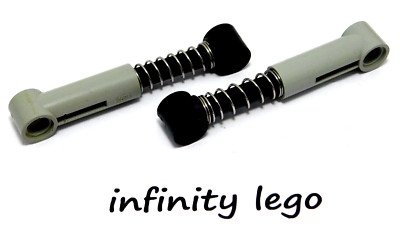 2 LEGO Old Light Grey Vintage Shock Absorber with Spring Suspension ...