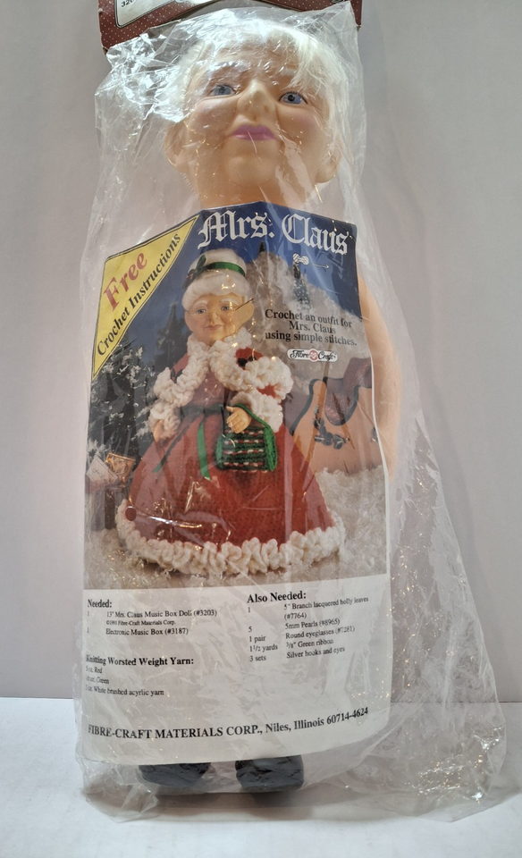 Vintage Fibre Craft Mrs Claus 13" Doll Craft Project in Package 1992 | eBay