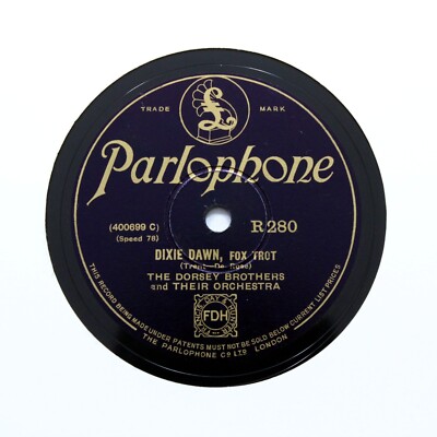 DORSEY BROTHERS & THEIR ORCHESTRA "Dixie Dawn" Laminated PARLOPHONE R ...