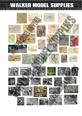 1/35 scale WW2 Maps and Aerial pics decals.Model/diorama/soldier set 2 ...