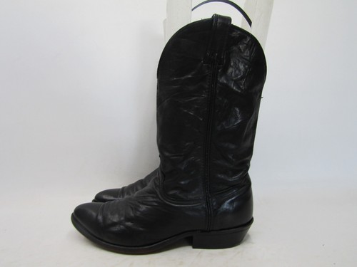 Code West Mens Size 9.5 D Black Leather Cowboy Western Boots | eBay