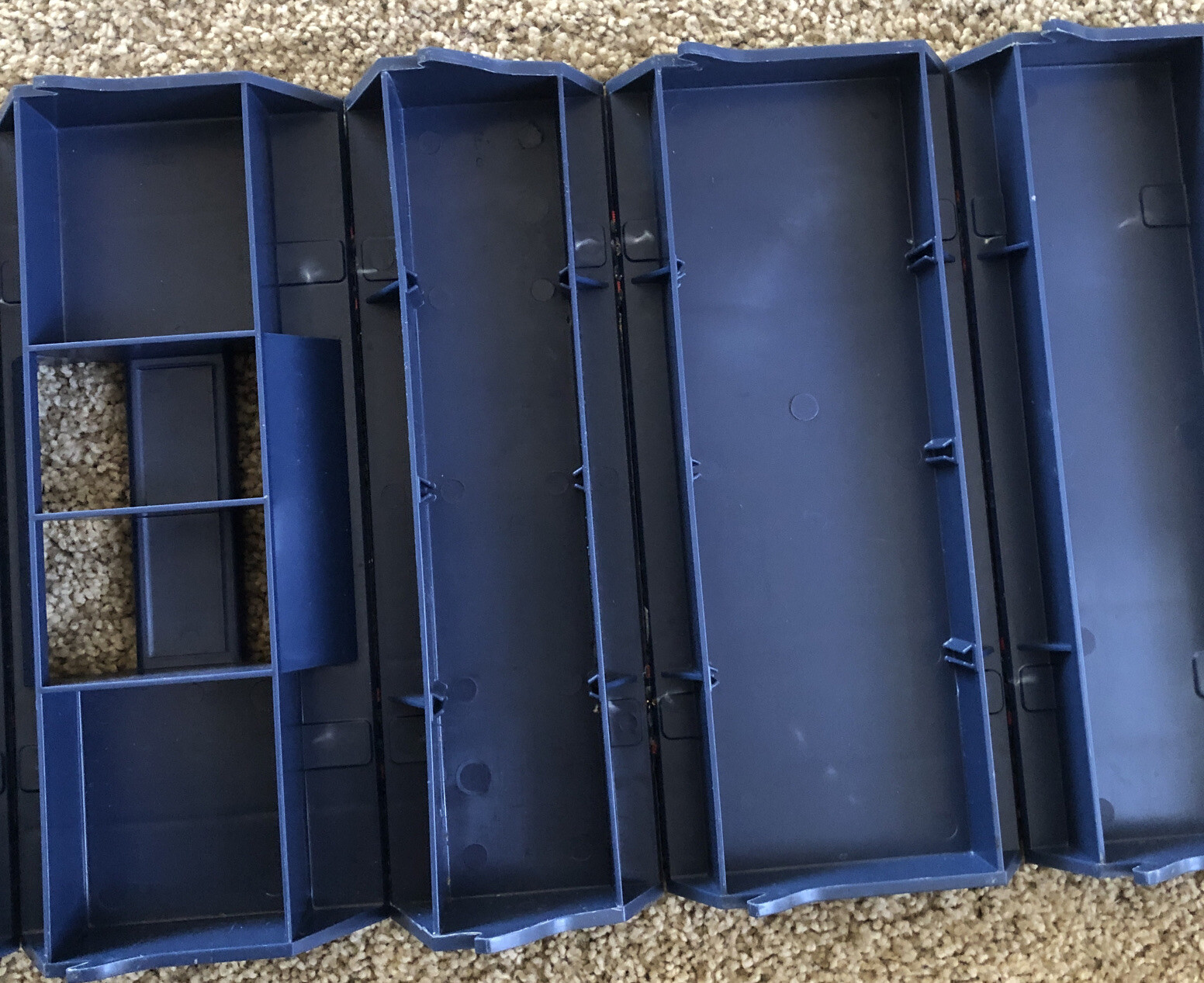 42" ROLYKIT Storage Kit BLUE Fishing Tackle Box Tool Tote Jewelry ...