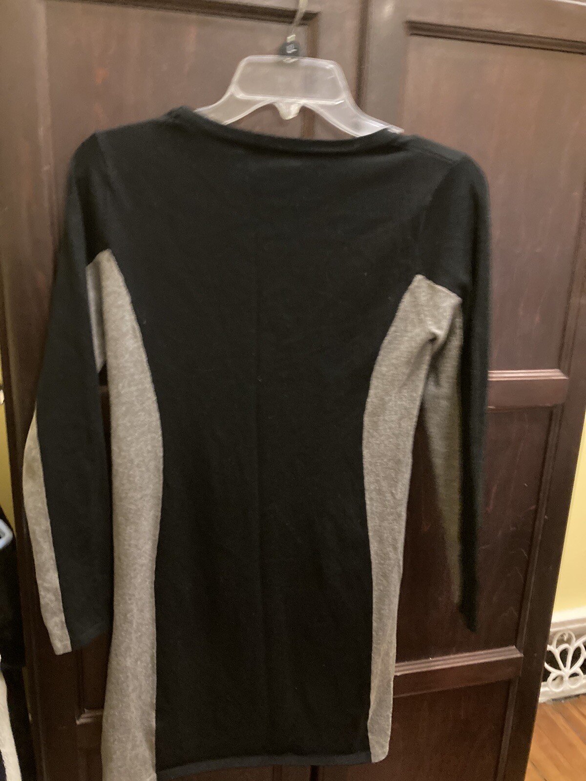 525 America Womens Two Tone Dress Size S Black gray Sweater Sheath Mini ...