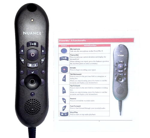 Nuance PowerMic II USB Dictation Microphone 0POWM2N-005 | eBay
