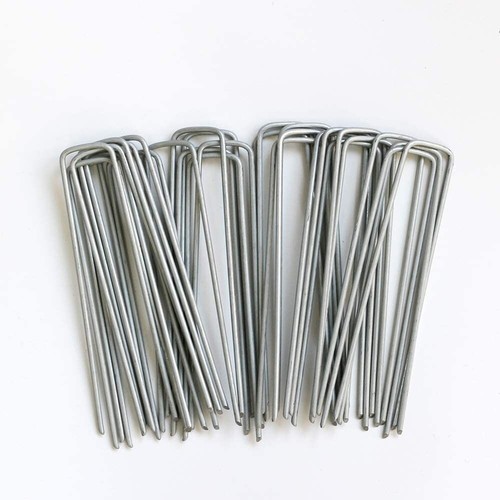 100 pcs rust proof galvanized 6in Landscape Sod Staples,Weed Barrier ...