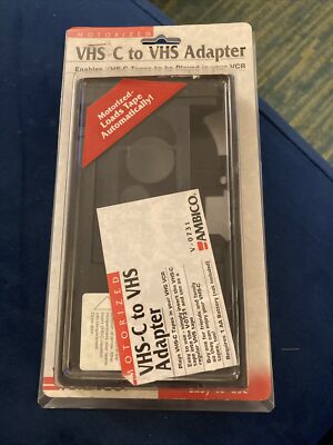 Ambico VHS-C to VHS Converter V-0731 Motorized Camcorder Cassette Tape ...