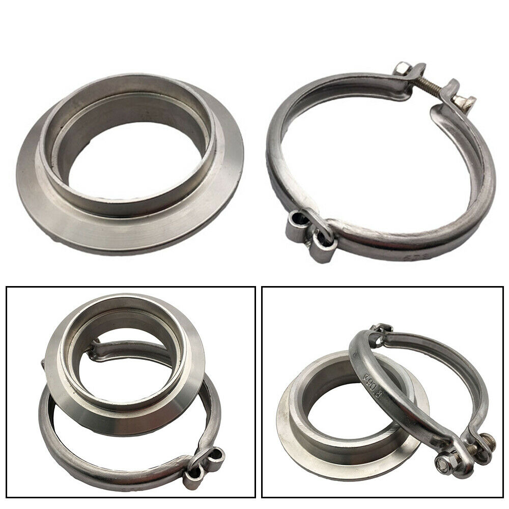 New 60MM External V-Band Wastegate Outlet Dump Pipe Flange&Clamp (11785 ...